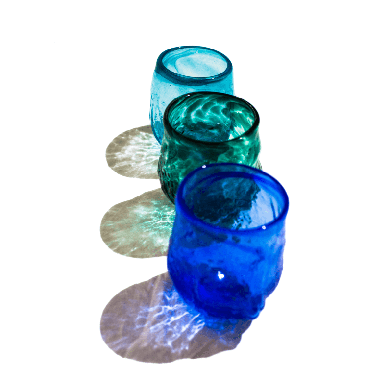 Hand Blown Glass Coconut Cups - Hot Glass Fiji
